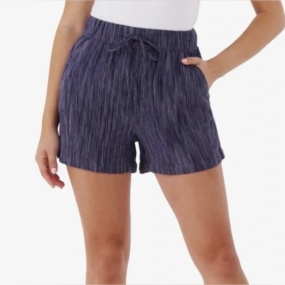 Time and Tru | Shorts | Time And Tru Blue High Waist Linen Shorts ...